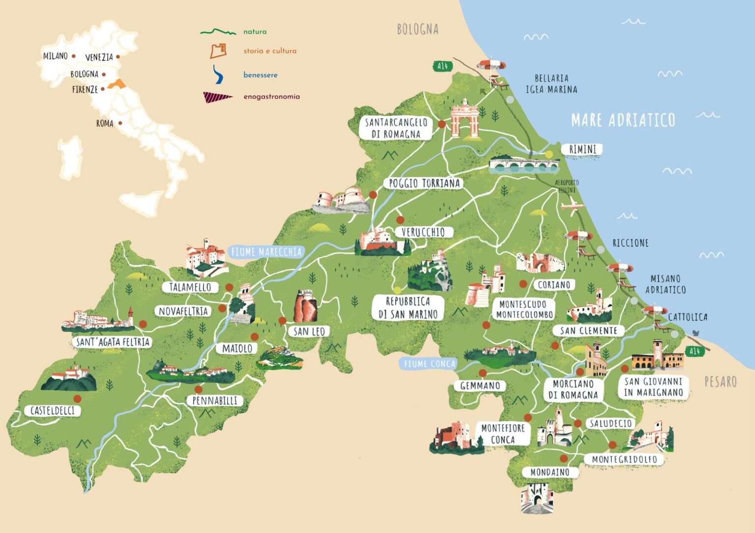 The Marecchia and Conca valleys - Salute Viaggiatore